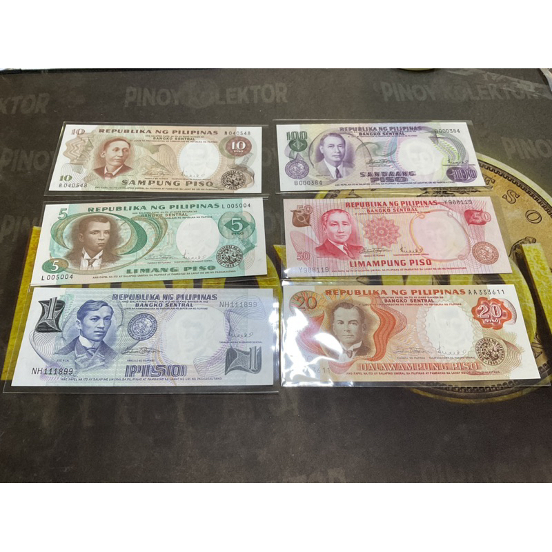 Collectible Banknote Pilipino Series 6pcs | Shopee Philippines