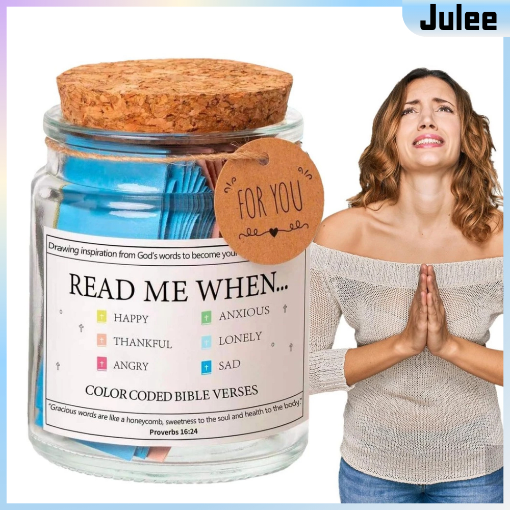 Bible Verse Jar Colorful Bible Verse Cards Holy Jar For Emotions ...