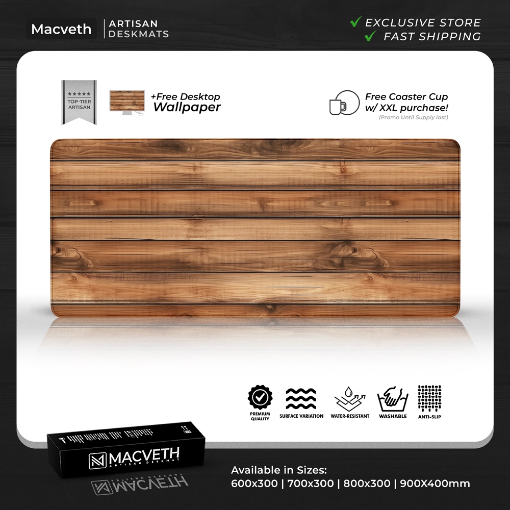 Macveth Mousepad | WoodGrain Deskmat | Extended Large Gaming Mouse pad ...