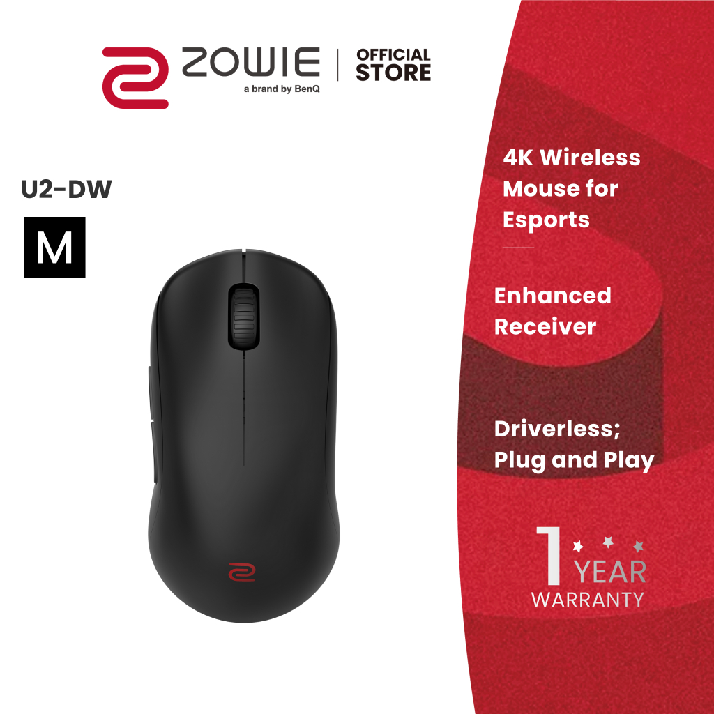 BenQ ZOWIE U2-DW 4K Wireless Mouse for Esports | Enhanced Receiver ...