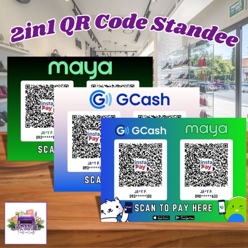 Customized 2in1 Qr Code Standee (LandScape) | Shopee Philippines