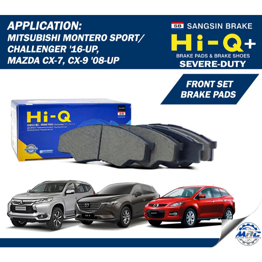 Hi-Q + Front Brake Pads QP1603 Mitsubishi Montero Sport/Challenger '16 ...