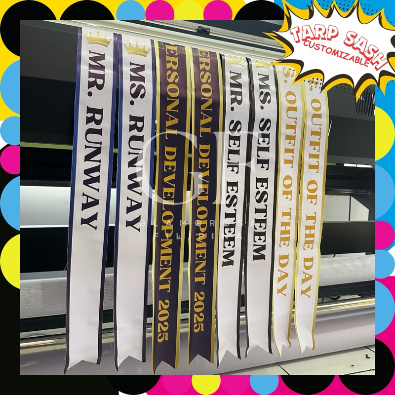 Personalized Tarpaulin Sash — Perfect for Pageants & Awards | Shopee ...