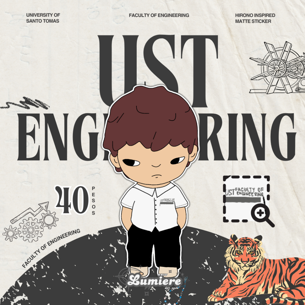 UST Engineering Hirono-inspired Matte Sticker | Shopee Philippines