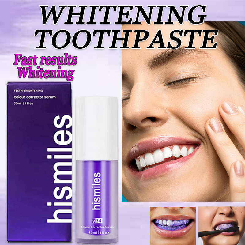 30ml Hismiles Whitening Toothpaste Remove Oral Dirt Toothpaste Purple ...