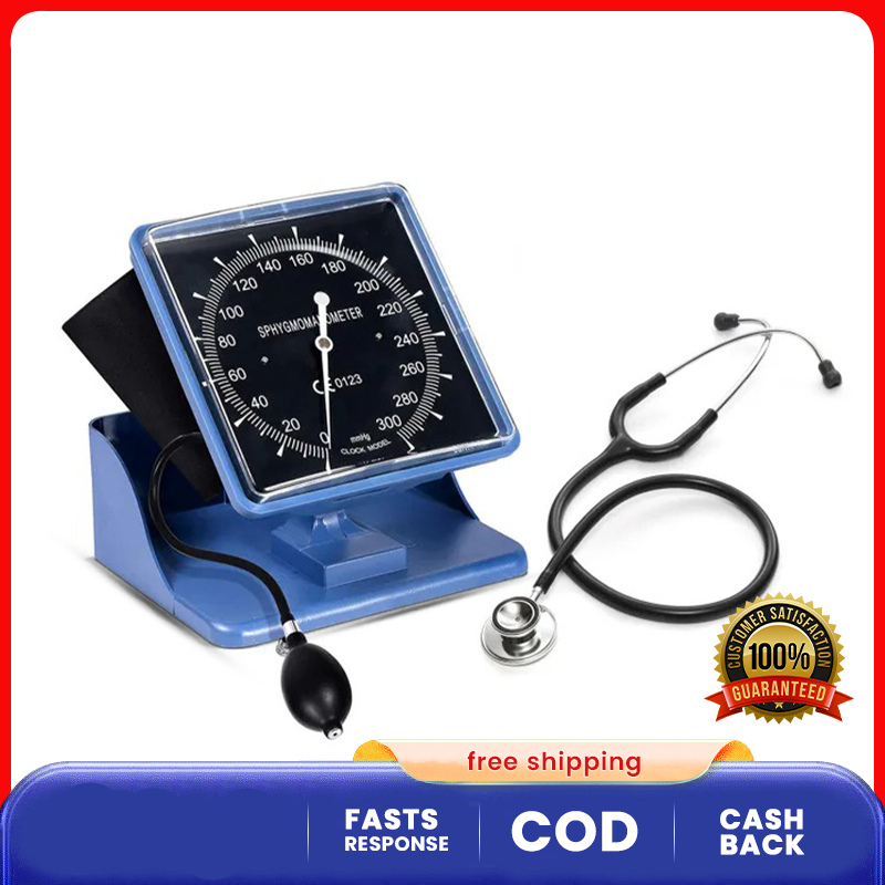 Desk type and Wall type BP Aneroid Sphygmomanometer with Stethoscope ...