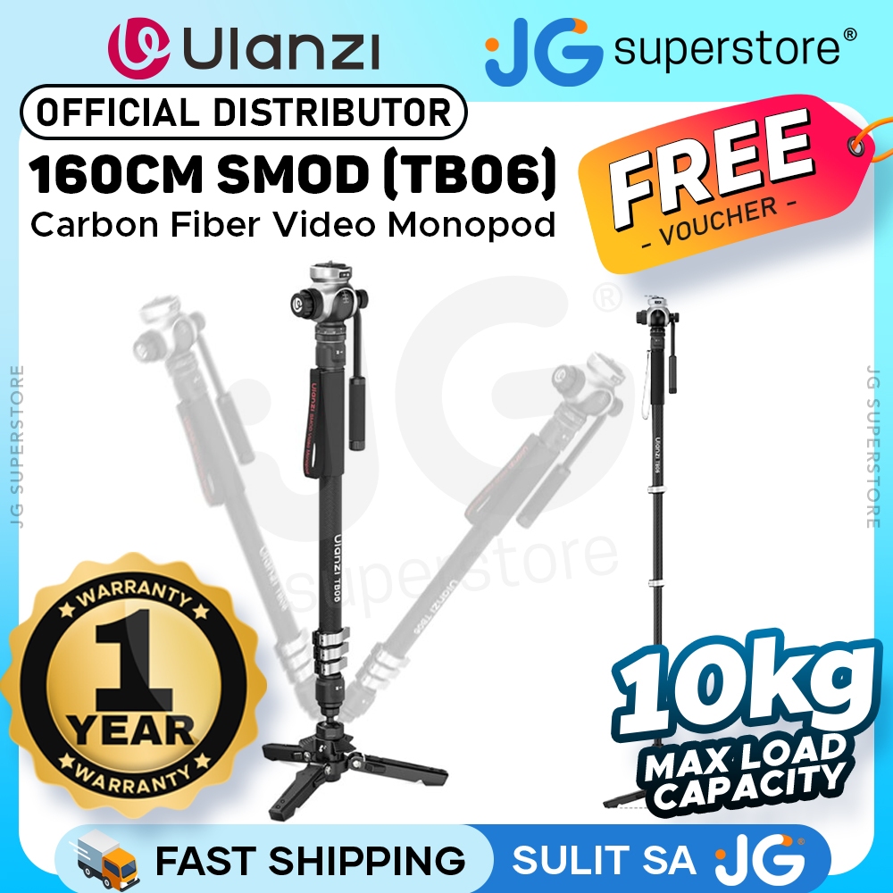 Ulanzi SMOD TB06 Carbon Fiber Video Monopod 360° Pan / 180° Tilt, 1.6m Max Height 10kg Max ...