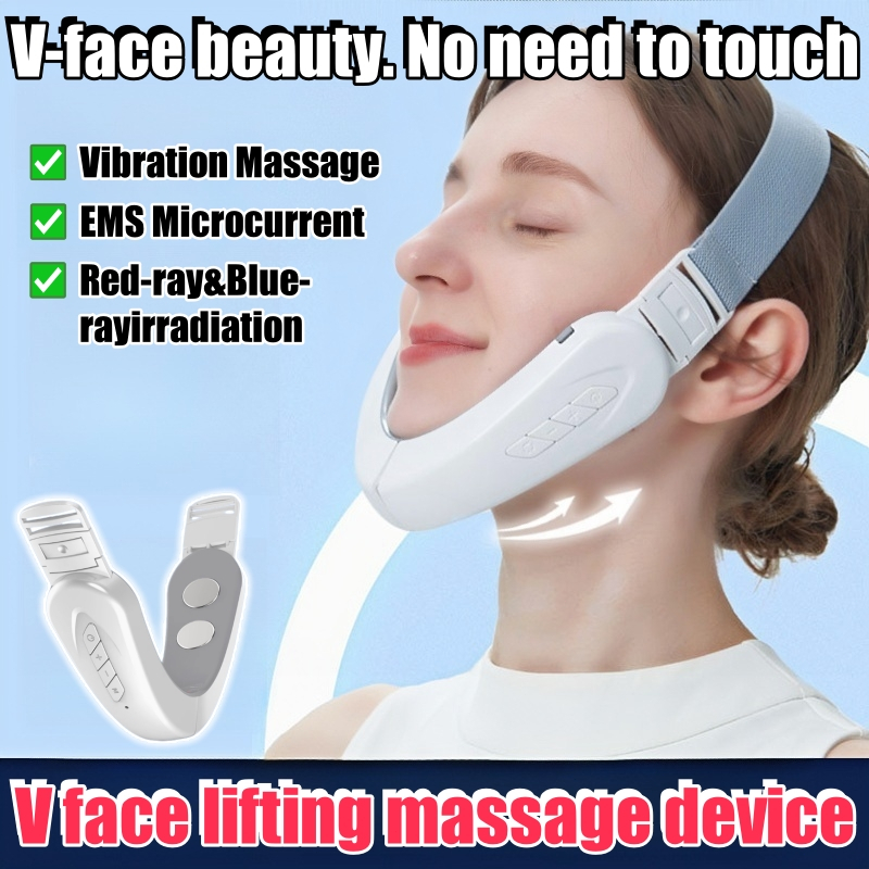 V Face Massager Slimming Face Lifting Device Double Chin Remover Face ...