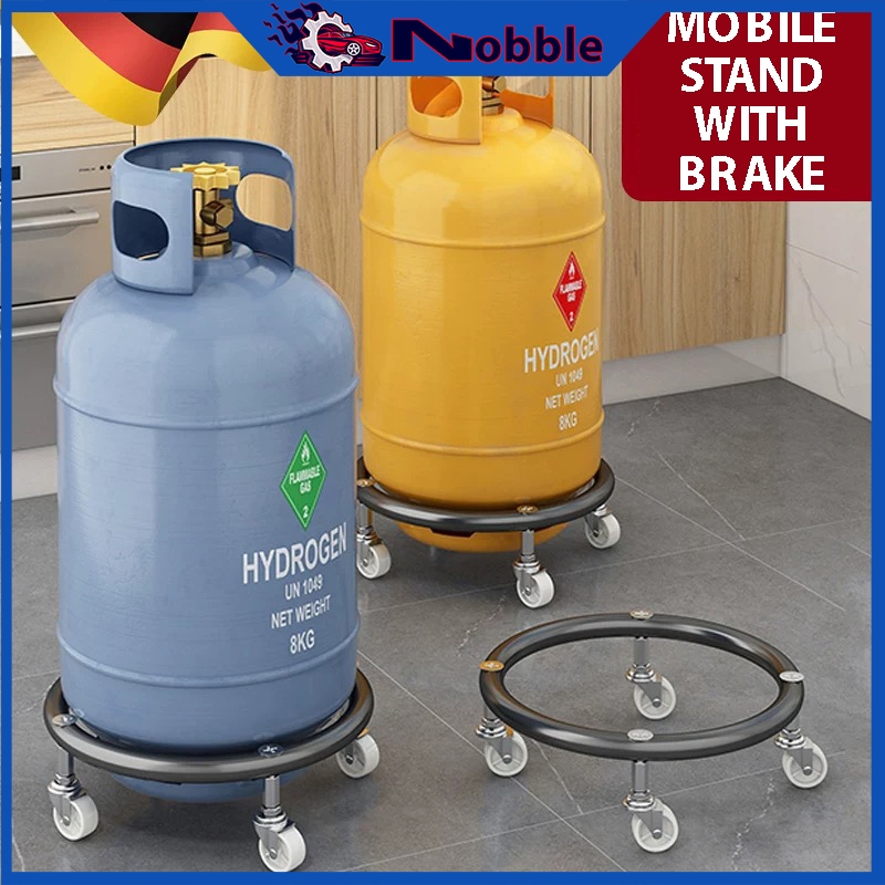 Gasul Stand Moveable Rolling Tray Gas Tank Holder Metal Plant Basin ...