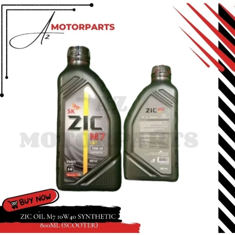 ZIC OIL M7 10W40 SYNTHETIC 800ML (SCOOTER) | Shopee Philippines