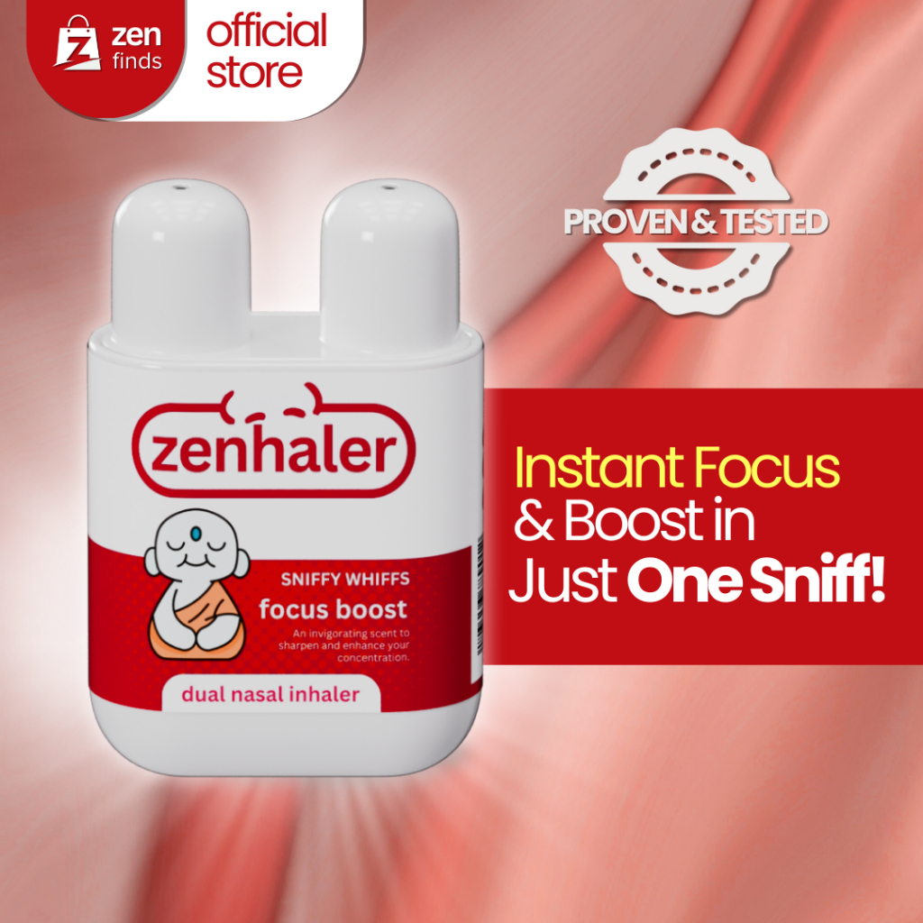 Zenhaler Focus Boost | Natural Dual Nasal Inhaler | Shopee Philippines