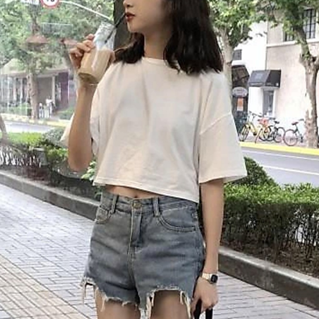 LMMoriginals loose crop top for women plus size basic tops (B024 ...