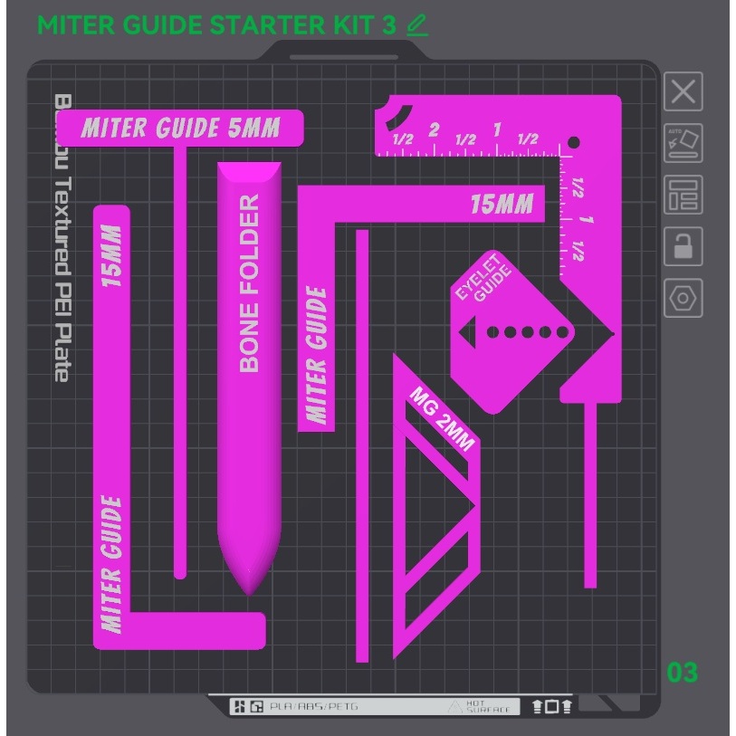 Starter Kit Miter Guide | 7, 8, 9 pcs Bookbinding Tool Mitre Guide Set ...