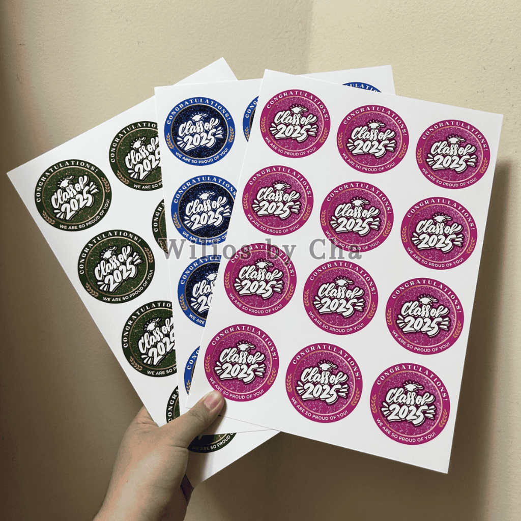 Graduation Garland Centerpiece Logo - 2.5 inches (12 pcs) - Printed ...