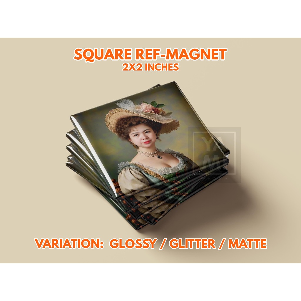 PERSONALIZED SQUARE BADGE REF-MAGNET FOR GIFTS OR PERSONAL | YAMI WEARS ...