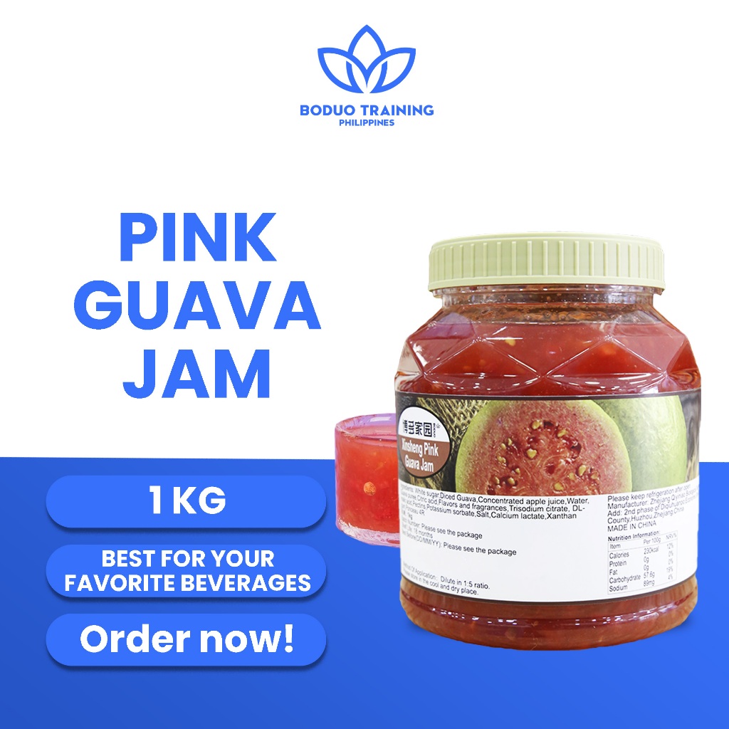 Pink Guava Jam with Chunks for Milk Tea Fruit Tea shakes Baking shop ...