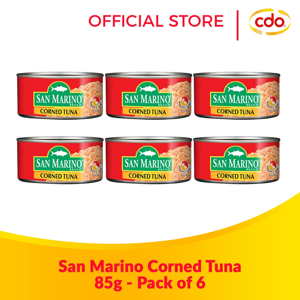 SAN MARINO Corned Tuna 85g - Pack of 6 | Shopee Philippines
