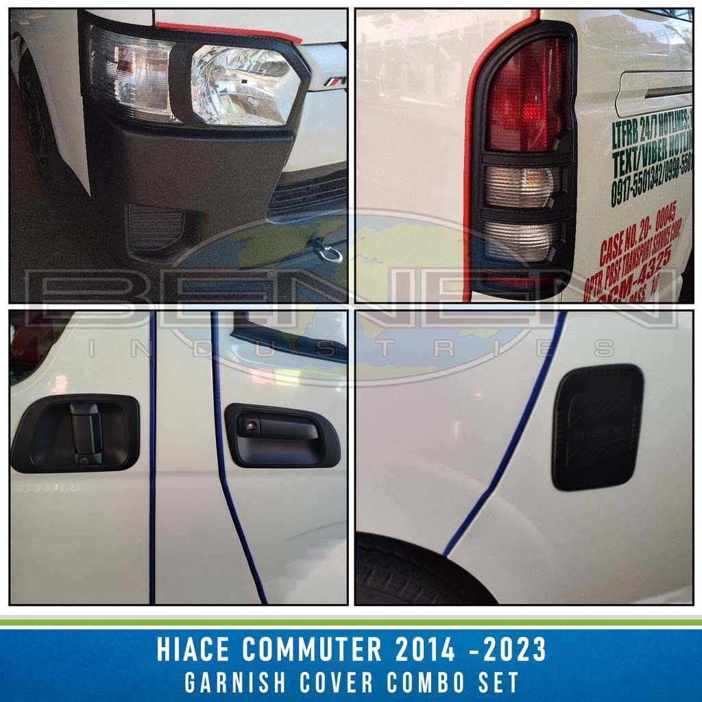 HIACE COMMUTER 2014 - 2023 Garnish Cover Combo Set (MATT BLACK ...