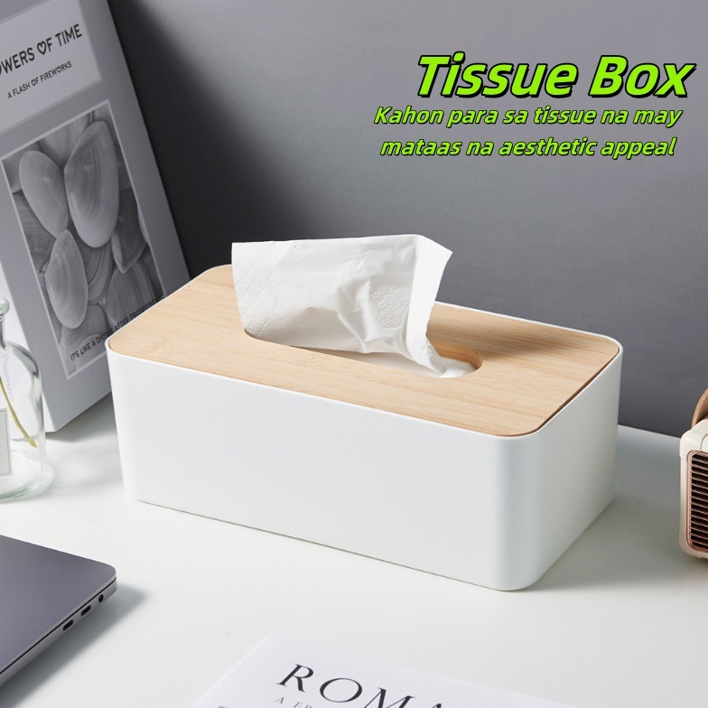 Nordic Style Wooden Tissue Box Tissue Holder Kitchen Restaurant Home ...
