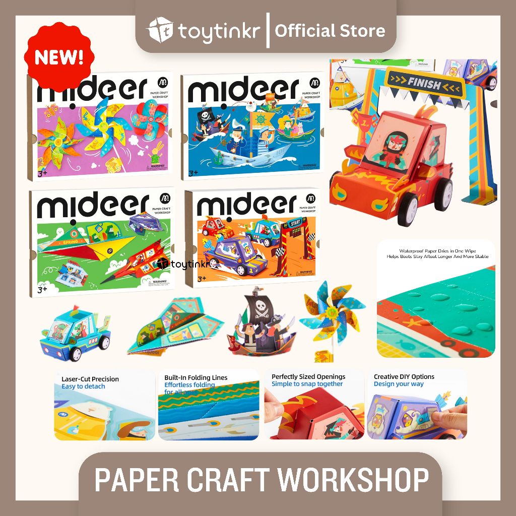 Mideer Papercraft Workshop by Toytinkr | Shopee Philippines