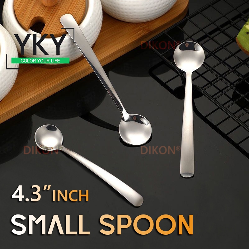 Stainless Steel Small Spoon 4.3inch Teaspoon Kitchen Cooking Condiment ...