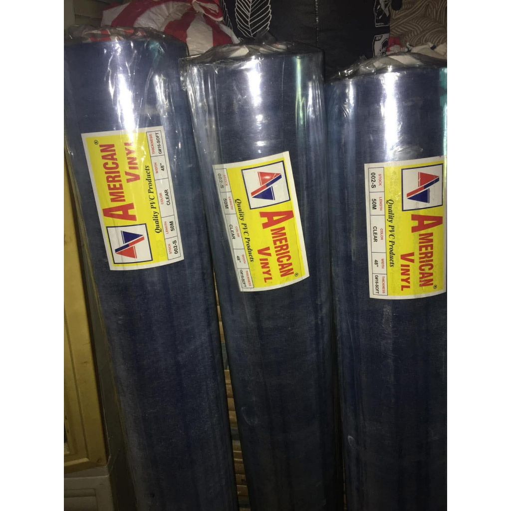 Gauge 6 Transparent / Clear Plastic Cover Roll 48 inches x 50 meters ...