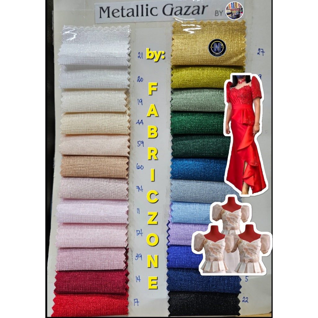 Metallic Gazar (sold per yard) | Shopee Philippines