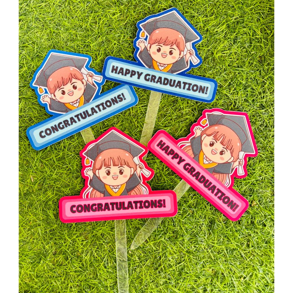 1pc Cake topper Happy Graduation Cake Topper Congratulations Cake ...