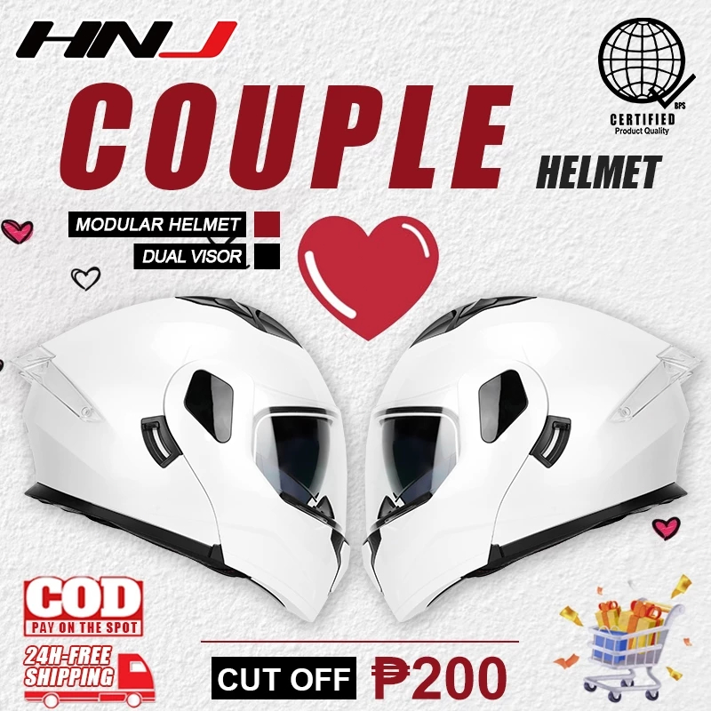 HNJ 937 Modular Helmet Couple Buy 1 Take 1 Couple Helmet For Woman Man ...
