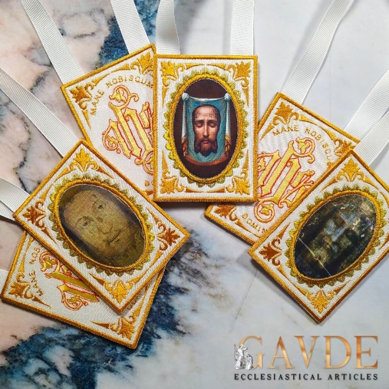 GAVDE Holy Face of Jesus Scapular — Veronica, Shroud of Turin ...