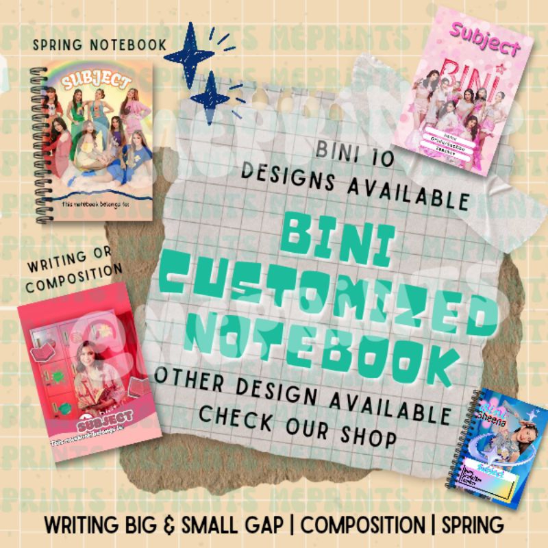 Bini Notebook Cute Bini customized notebook back to school,writing ...