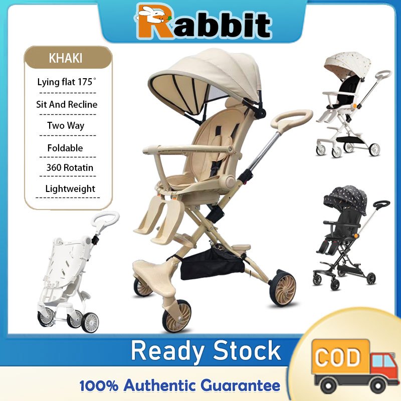 Rabbit Foldable Stroller Two-way Sit And Lie Toddler Lightweight Hand ...