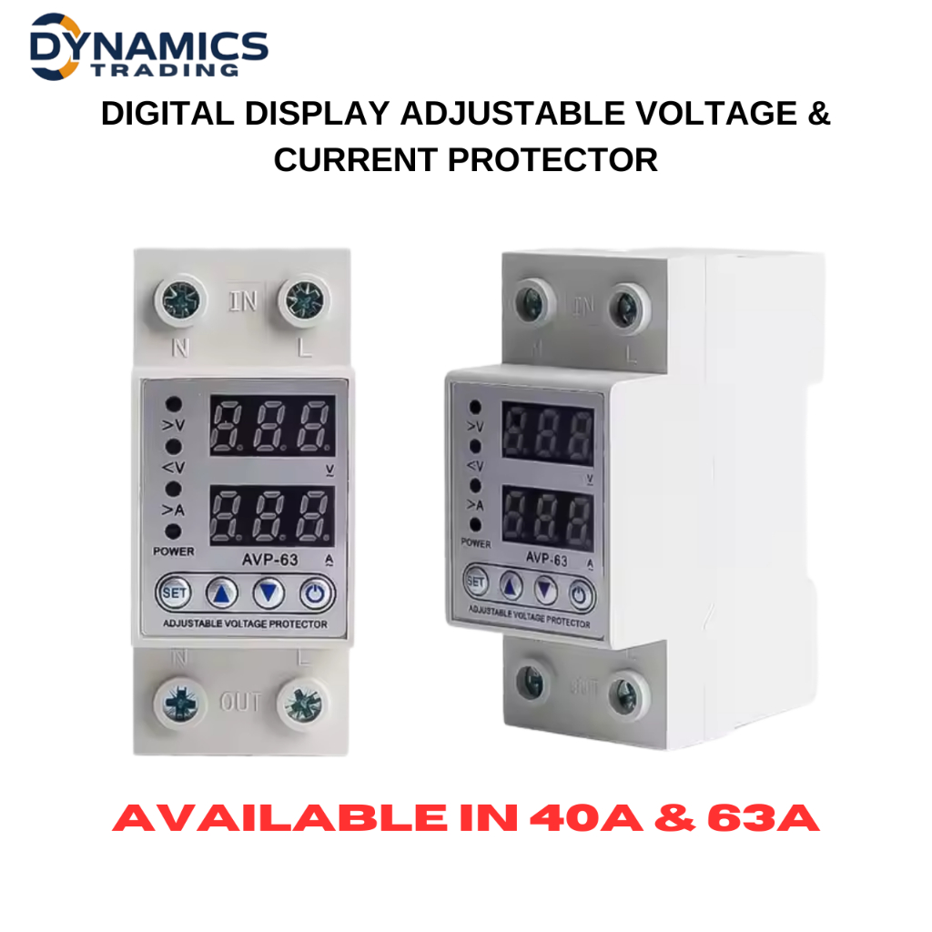 Digital Voltage & Current Protector 40A 63A – Over Under Protection ...