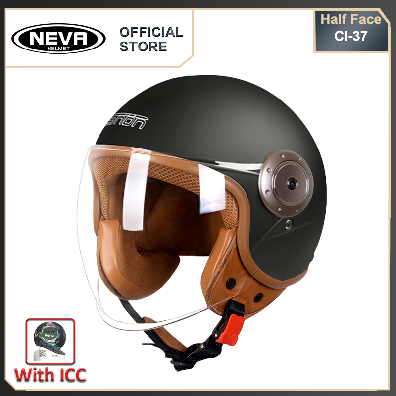 NEVA Original Motorcycle Classic Helmet Vintage Retro Unisex Open Face ...