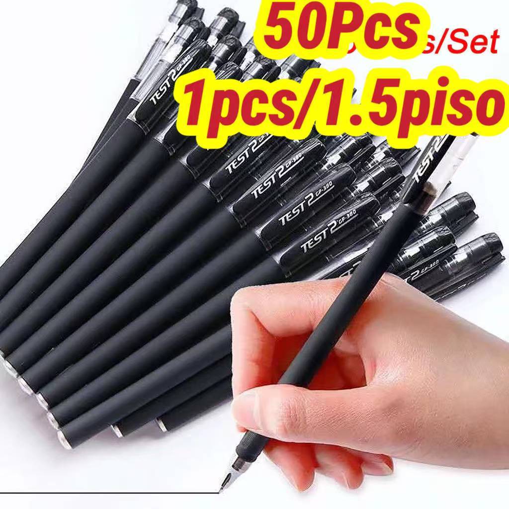 Gel Pen 50pcs Students Carbon Pen Black ballpen sign Pen 0.5 mm school ...