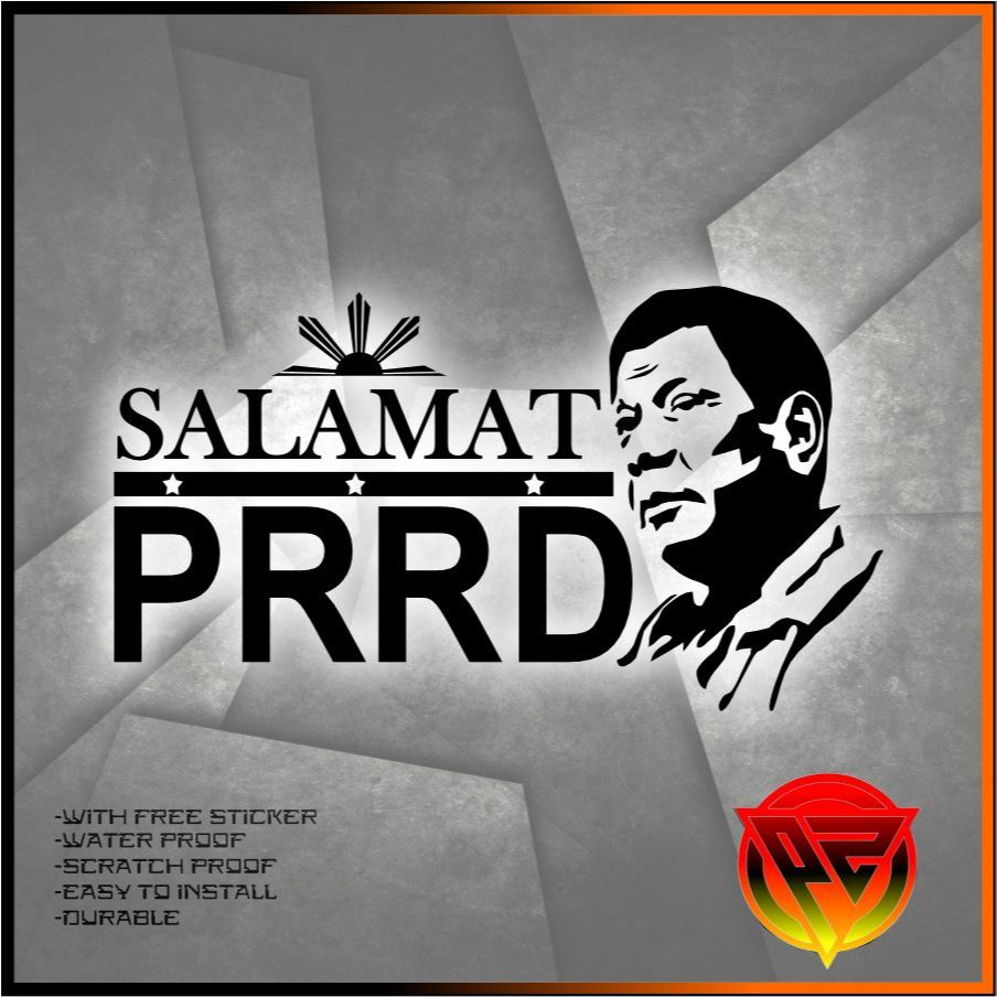 Maraming Salamat PRRD - Salamat Pangulong Duterte Decals Cutout ...