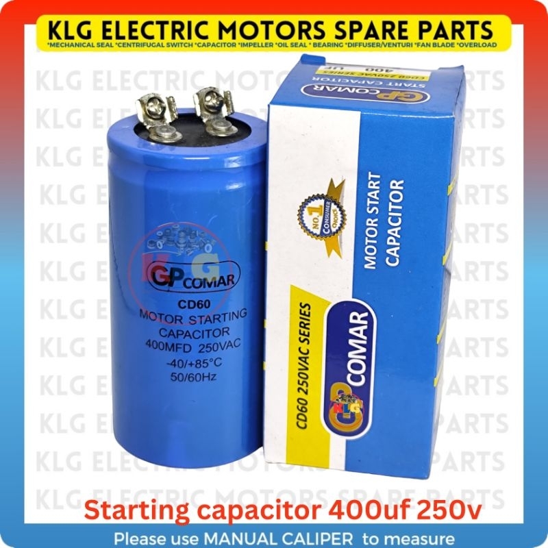 starting capacitor 400uf 250v socket type | water pump parts | Shopee ...