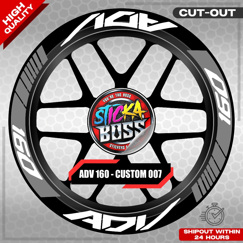 ADV 160 MAG STICKER SET ( 2 MAGS ) - CUSTOM 007 | VINYL WATERPROOF CUT ...