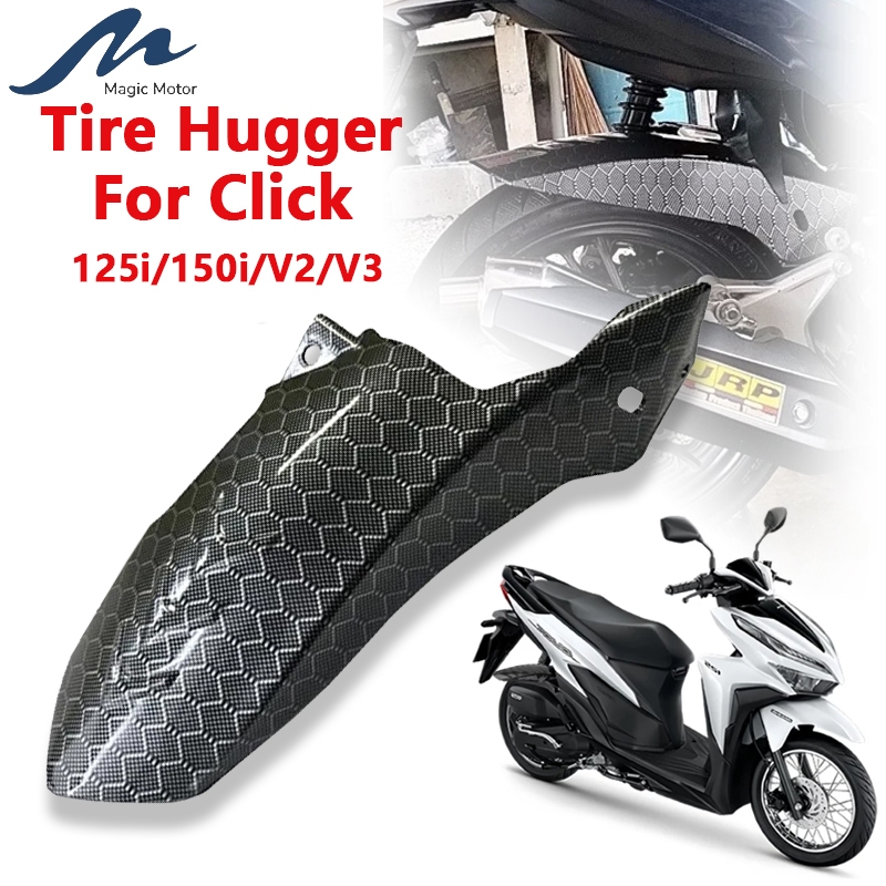 Rear Tire Hugger Carbon Mudguard For Honda Click 125i 150i Motorcycle ...
