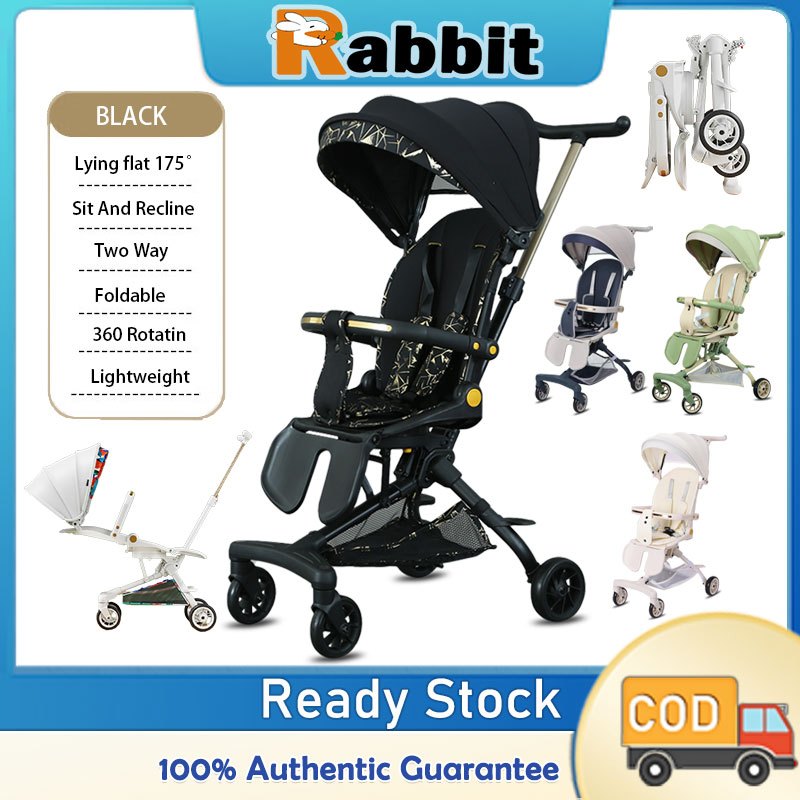 Rabbit Baby Stroller 360 Rotating Portable Light Weight Two-Way Sit And ...