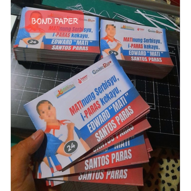 QUALITY FLYERS ( Cardboard 2.7"x3.7" 100pcs- Sticker 4"x5.4" 50pcs ...