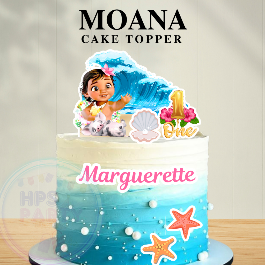 Moana Cake topper customize cake topper moana theme design moana topper ...