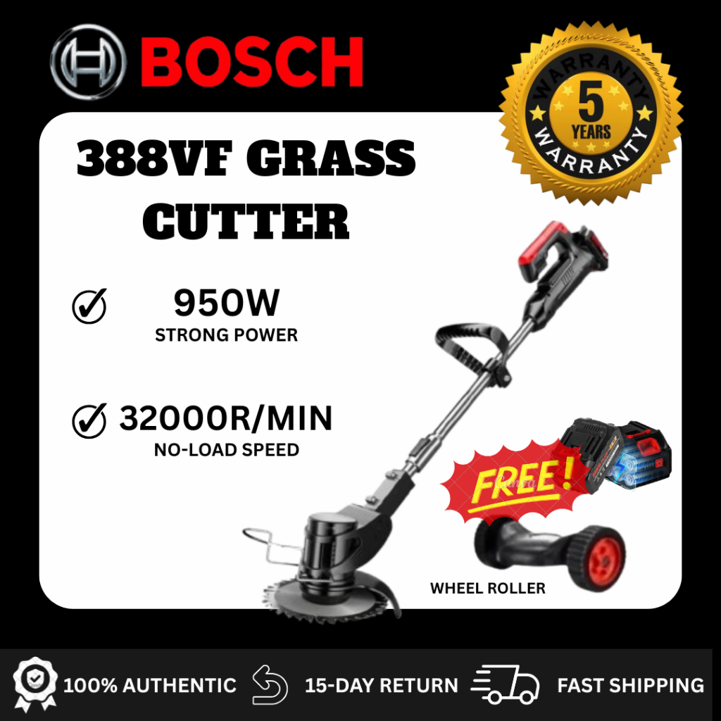 EVTOR 388V Powerful Cordless Grass Cutter Rechargeable Lithium Battery Grass Trimmer Lawn Mower ...