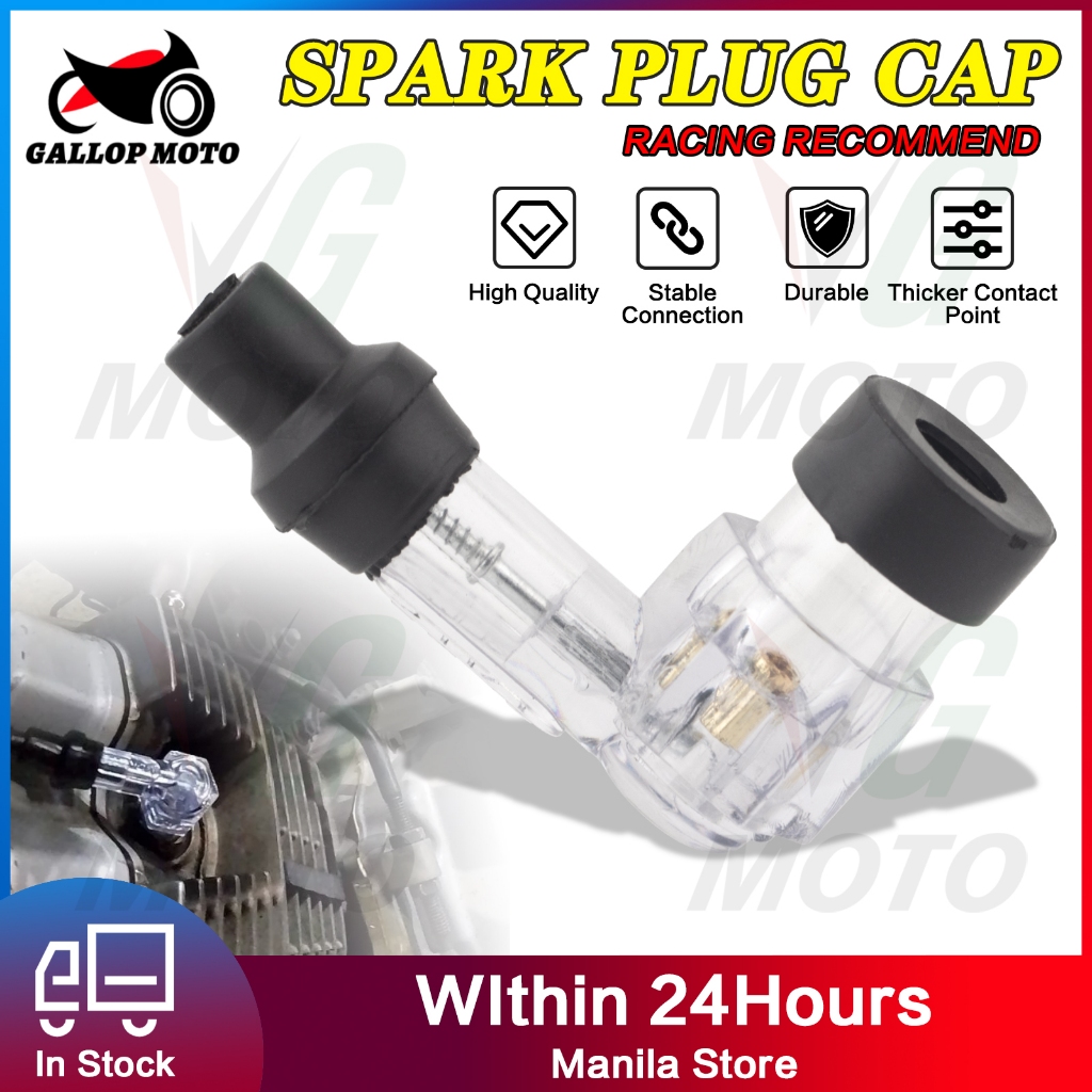 ELITE SERIES TRANSPARENT SPARK PLUG CAP FOR MOTORCYCLE UNIVERSAL ...