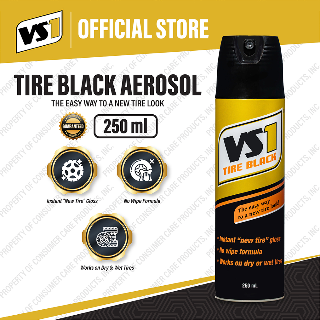 VS1 Tire Black (Aerosol) 250ml | Shopee Philippines