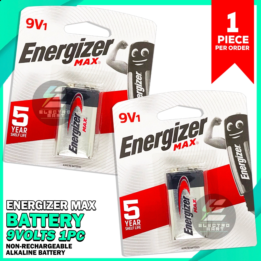 9V 9 VOLTS ENERGIZER MAX BATTERY (1PC) | Shopee Philippines