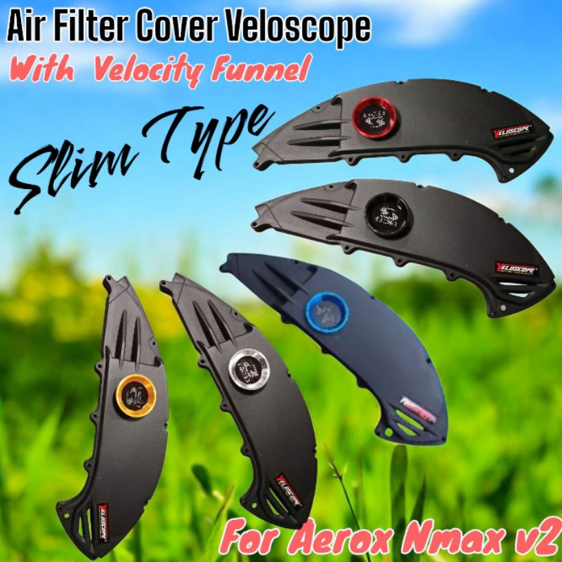 Veloscope Air Filter Cover w/ Velocity Funnel for Aerox Nmax v2 ...