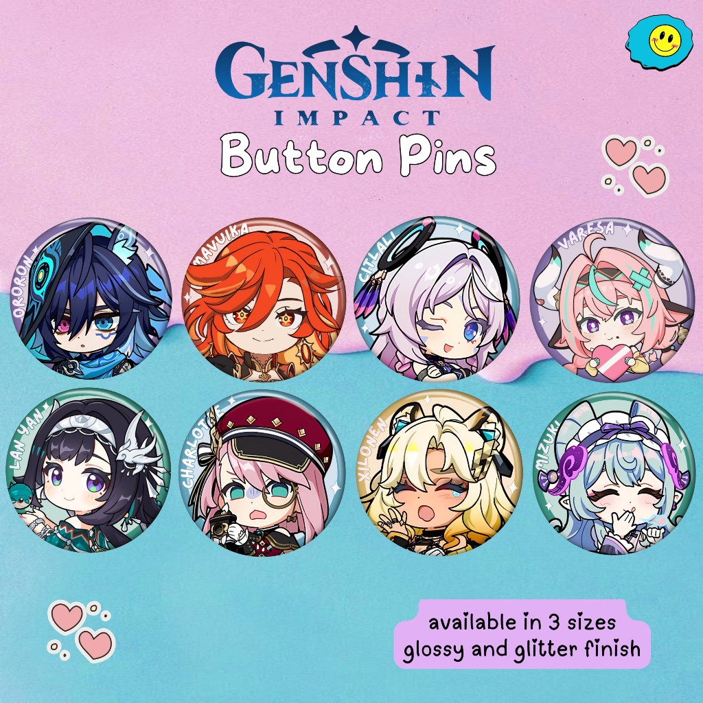 Genshin Impact Button Pin Badge Anime Button Pins 25mm 32mm 58mm ...