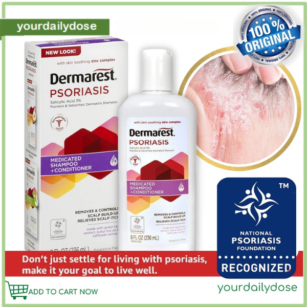 DERMAREST Psoriasis Medicated Shampoo plus Conditioner w/ Zinc Complex ...