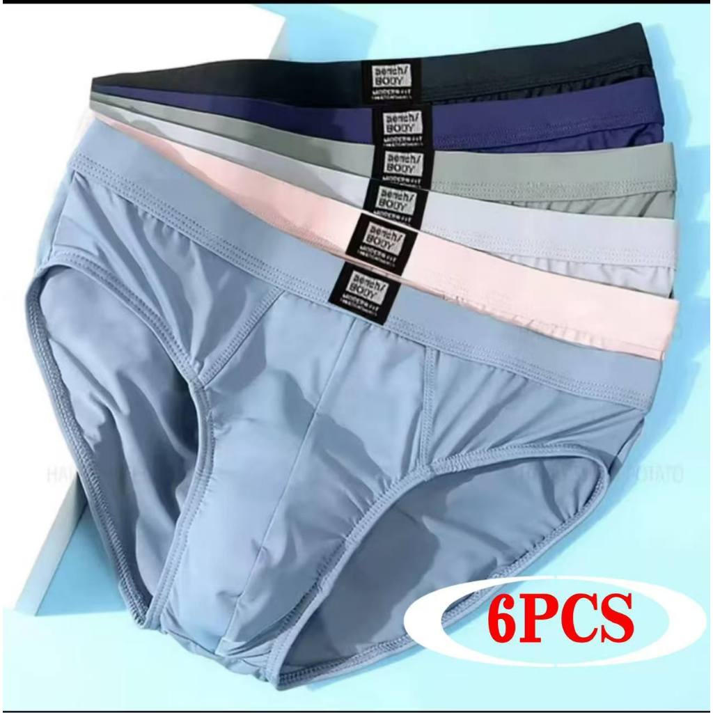 6／12PCS COD solid color men's briefs 95% cotton | Shopee Philippines